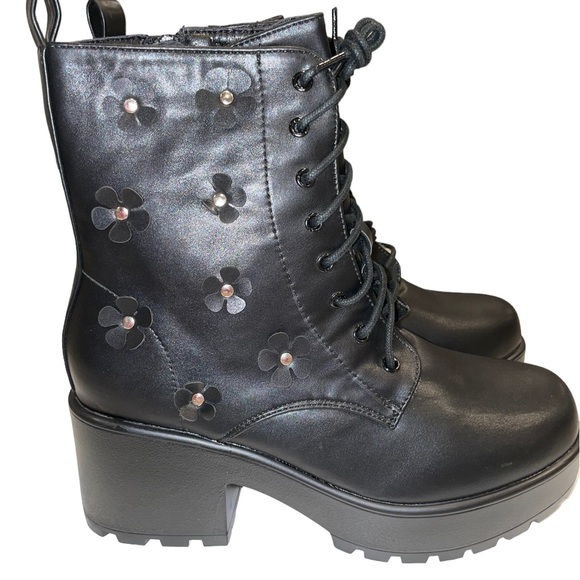 koi | Shoes | Koi X Dolls Kill Black Matte Vegan Leather Combat Boots ...